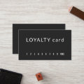 Minimalist Elegant Black and White Loyalty Card | Zazzle