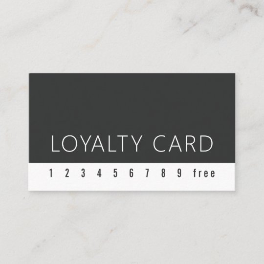 Minimalist Elegant Black White Loyalty Card | Zazzle.com