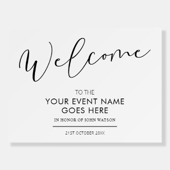 Minimalist Elegant Business Event Welcome Sign | Zazzle