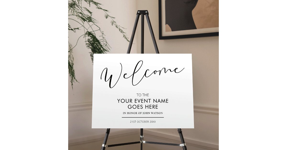Minimalist Elegant Business Event Welcome Sign | Zazzle