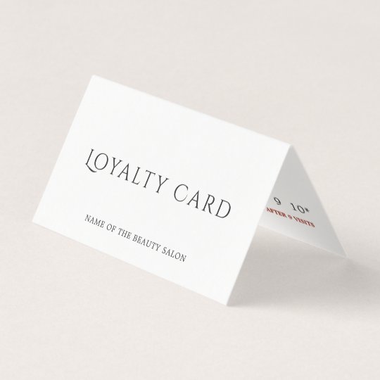Minimalist Elegant Clean Beauty Loyalty Card | Zazzle.com