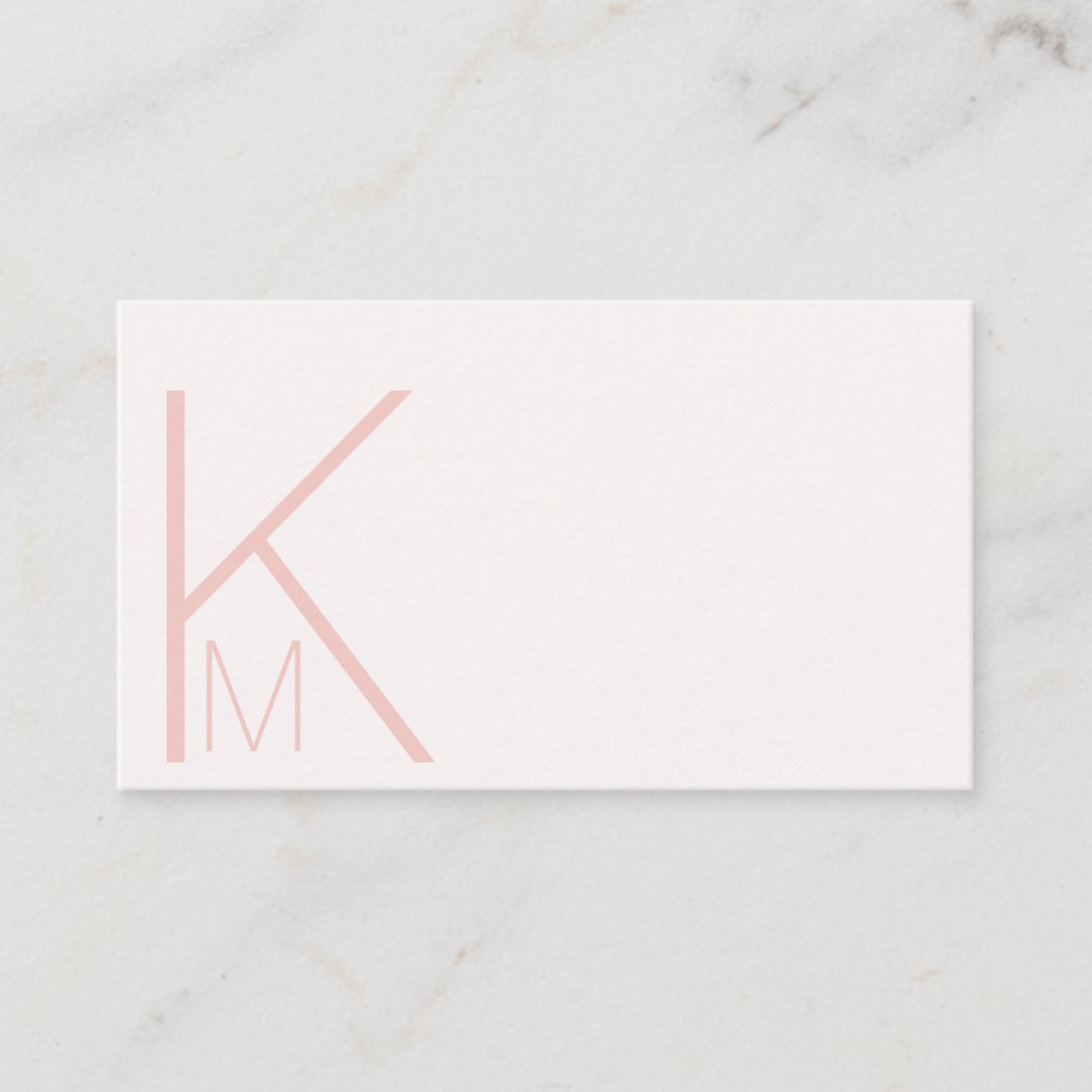 Minimalist elegant double monogram appointment card | Zazzle