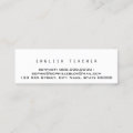 Minimalist elegant english teacher mini business card | Zazzle