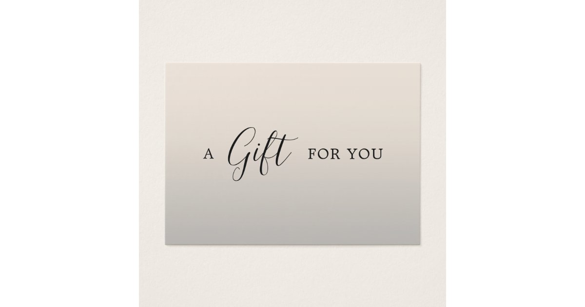 Minimalist Elegant Faux Silver Gift Certificate | Zazzle.com