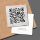 Minimalist Elegant Faux Stone QR Code Consultant Square Business Card ...