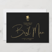 Minimalist Elegant Gorgeous Script Best Man Invitation | Zazzle