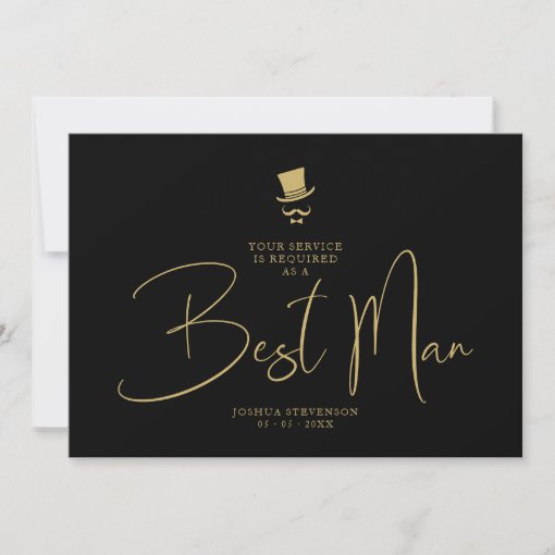 Minimalist Elegant Gorgeous Script Best Man Invitation | Zazzle