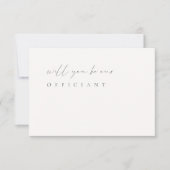 Minimalist Elegant Ivory Officiant Proposal Card | Zazzle