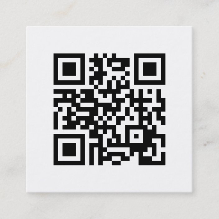 Minimalist Elegant QR Code Black and White Square Business Card ...