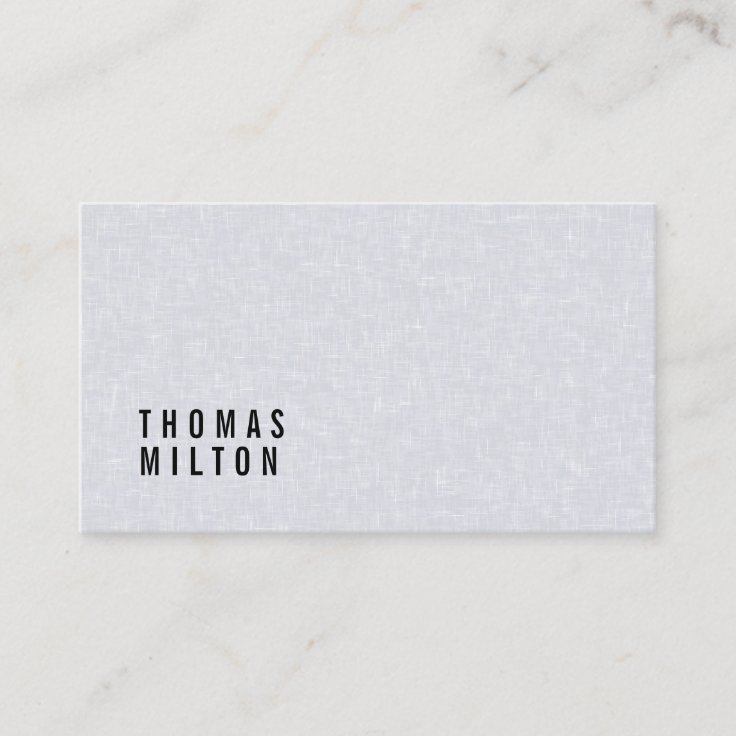 Minimalist Elegant Texture Light Grey Consultant Business Card | Zazzle