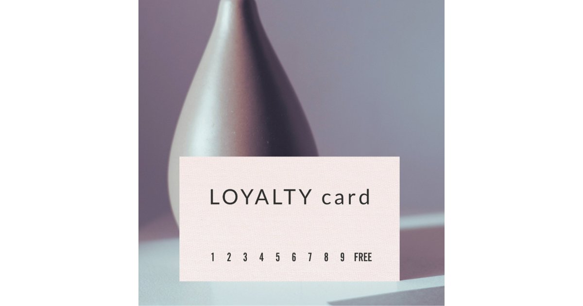 Minimalist Elegant Texture Light Pastel Beauty Loyalty Card | Zazzle