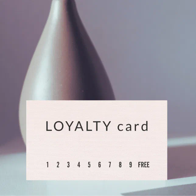 Minimalist Elegant Texture Light Pastel Beauty Loyalty Card | Zazzle