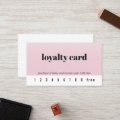 Minimalist Elegant Texture Rose White Loyalty Card | Zazzle