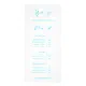 Minimalist Elegant Turqoise Aqua Modern Price List Rack Card | Zazzle