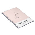Minimalist Face Beauty Logo Makeup Artist Pink Notebook | Zazzle