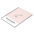 Minimalist Face Beauty Logo Makeup Artist Pink Notebook | Zazzle