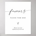 Minimalist Favours Sign | Modern Wedding Favours | Zazzle