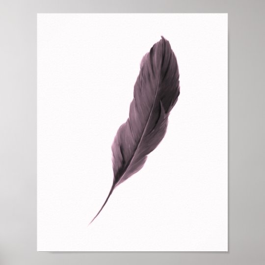 Minimalist Feather Poster | Zazzle.com