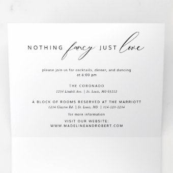 Minimalist Finally Getting Married Wedding Tri-Fold Invitation | Zazzle