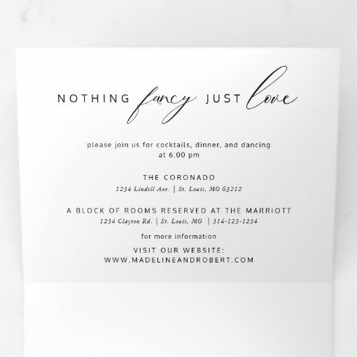 Minimalist Finally Getting Married Wedding Tri-Fold Invitation | Zazzle