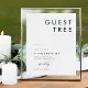 Minimalist Fingerprint Wedding Guest Tree Sign | Zazzle