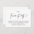 Minimalist Fiver Party Invitation Enclosure Card | Zazzle