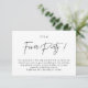 Minimalist Fiver Party Invitation Enclosure Card | Zazzle