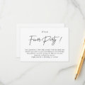 Minimalist Fiver Party Invitation Enclosure Card | Zazzle