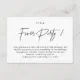 Minimalist Fiver Party Invitation Enclosure Card | Zazzle