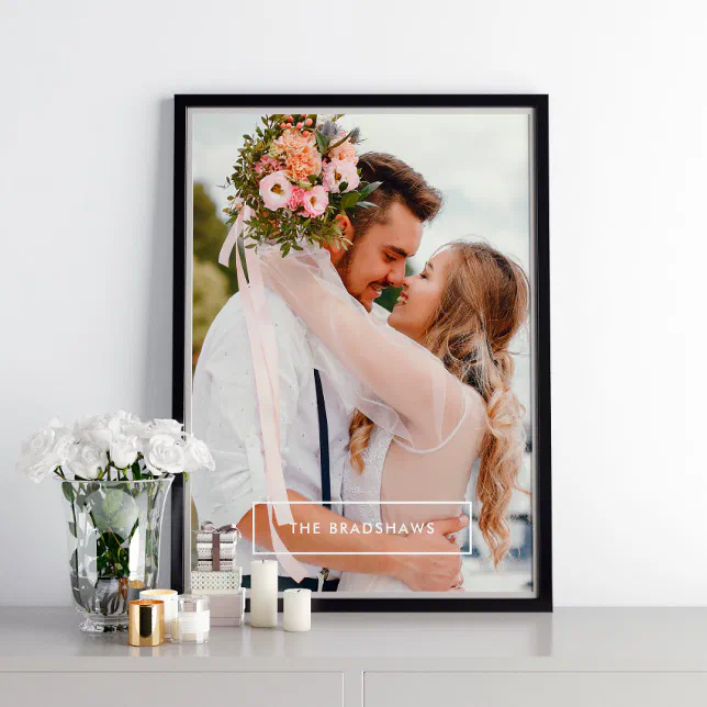 Minimalist Frame Personalized Poster | Zazzle