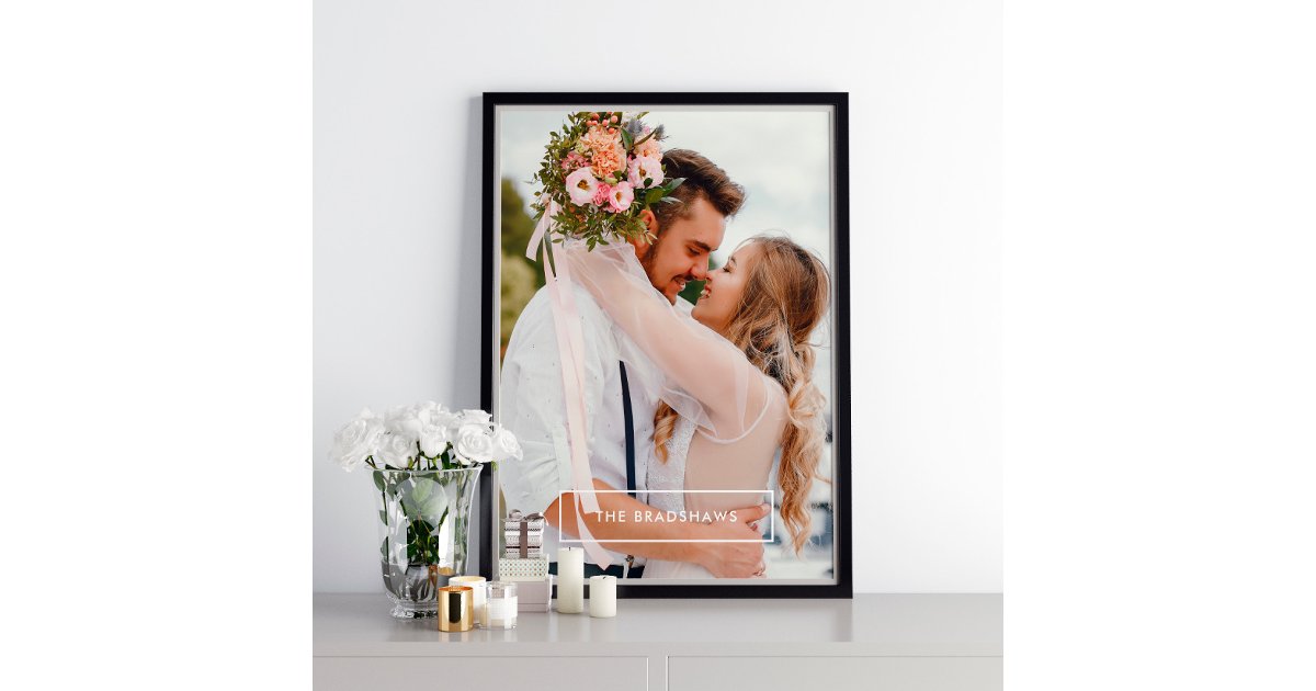 Minimalist Frame Personalized Poster | Zazzle