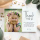 Minimalist Gender Neutral Photo Birthday Thank You Card | Zazzle