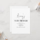 Minimalist Gender Neutral Script Name Birthday Invitation | Zazzle