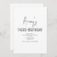 Minimalist Gender Neutral Script Name Birthday Invitation | Zazzle