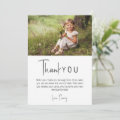 Minimalist Gender Neutral Vertical Photo Birthday Thank You Card | Zazzle