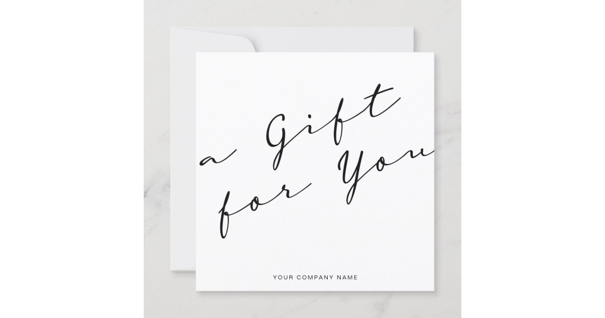 Minimalist Gift Certificate Business Card | Zazzle