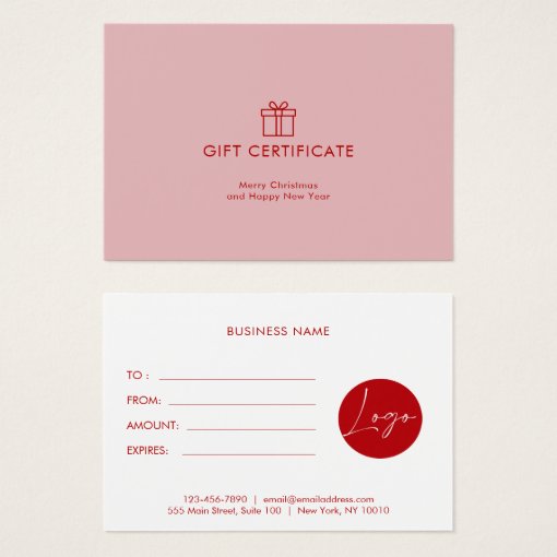Minimalist Gift Voucher | Zazzle