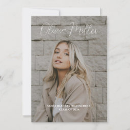 Minimalist Graduation Announcement Modern Grad | Zazzle