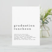 Minimalist Graduation Luncheon Invitation | Zazzle