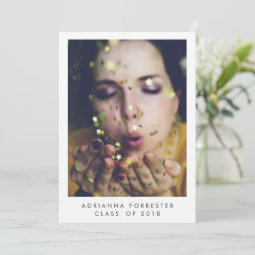 Minimalist Graduation Party Photo Invitation | Zazzle