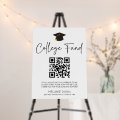 Minimalist Graduation QR Code College Fund Sign | Zazzle