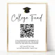 Minimalist Graduation QR Code College Fund Sign | Zazzle