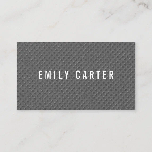 Minimalist Gray Pattern Business Card | Zazzle