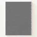 Minimalist Gray School Subject Student Name Notebook | Zazzle