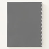 Minimalist Gray School Subject Student Name Notebook | Zazzle