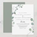 Minimalist Greenery Eucalyptus Spanish Wedding Invitation | Zazzle