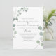 Minimalist Greenery Eucalyptus Spanish Wedding Invitation | Zazzle