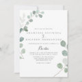 Minimalist Greenery Eucalyptus Spanish Wedding Invitation | Zazzle
