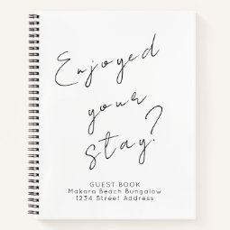 Minimalist Guest Feedback Guest Book | Zazzle