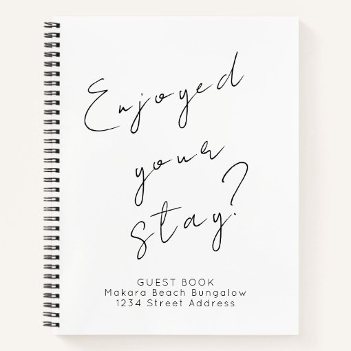 Minimalist Guest Feedback Guest Book | Zazzle